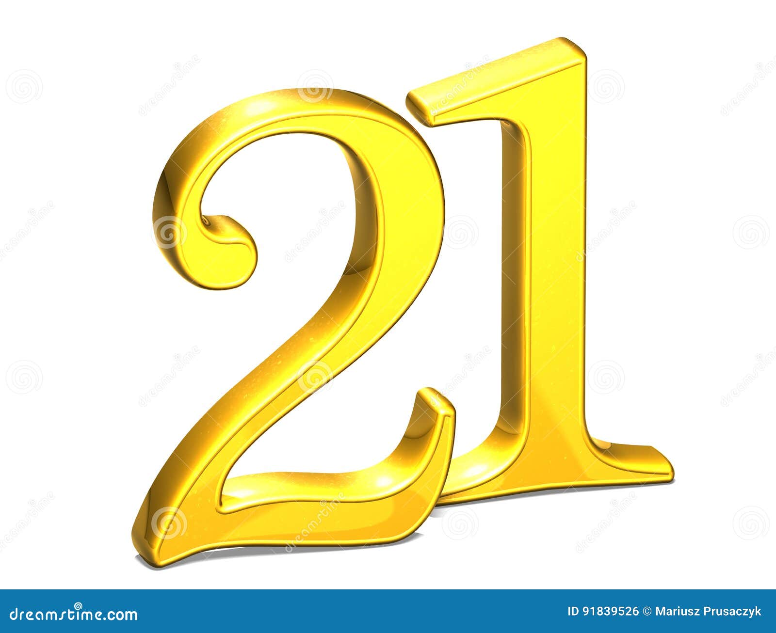 Number Twentyone Blue Color Over A Blue Background. Anniversary ...