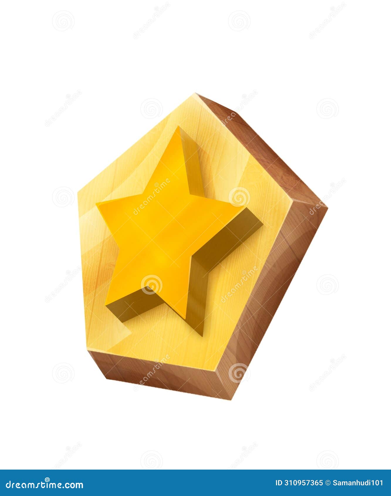 2D GOLD STAR BADGE ILLUSTRATION HDD Stock Illustration - Illustration ...
