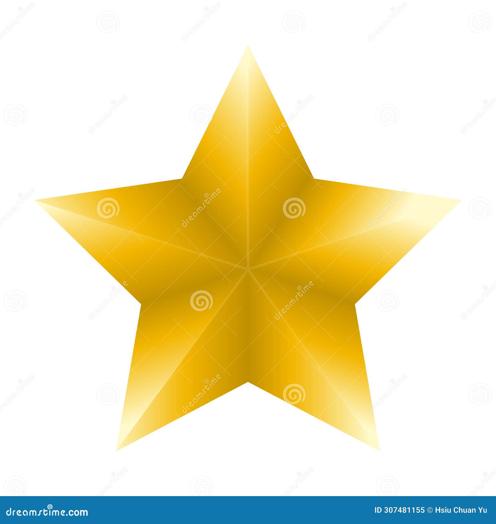 3D Gold Star Cartoon Illustration Stock Vector - Illustration of ...
