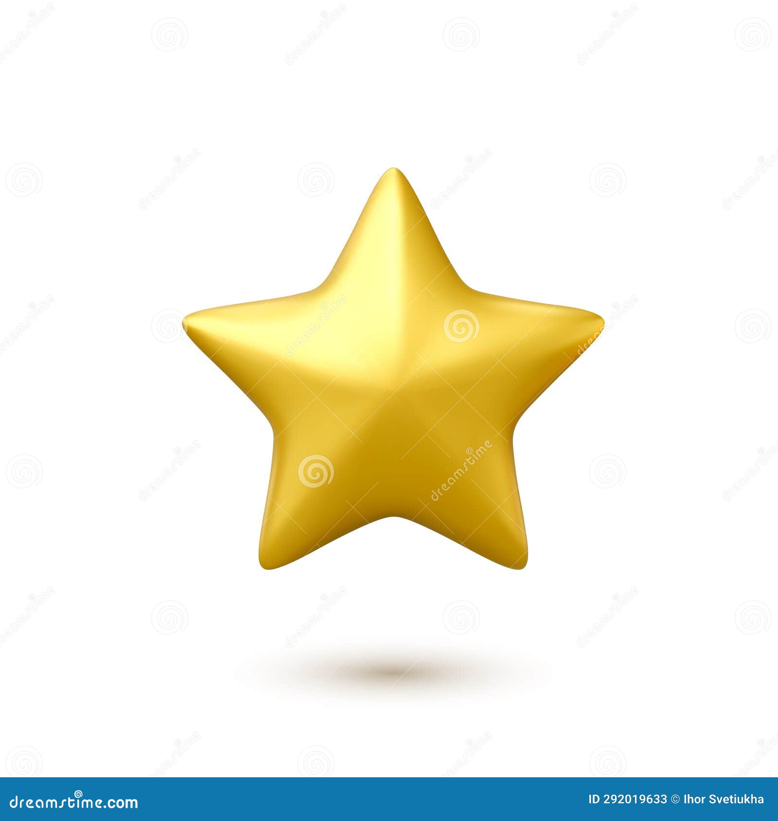 3D Gold Star Icon. Star Shape. Design Element for App and Web Stock ...
