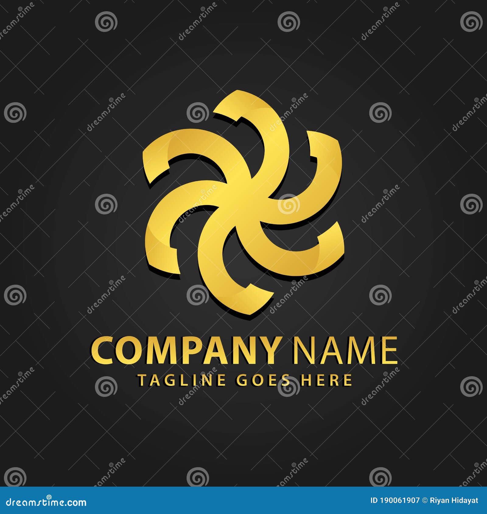 Gold Spinning Triangle Pattern Royalty-Free Stock Image | CartoonDealer ...