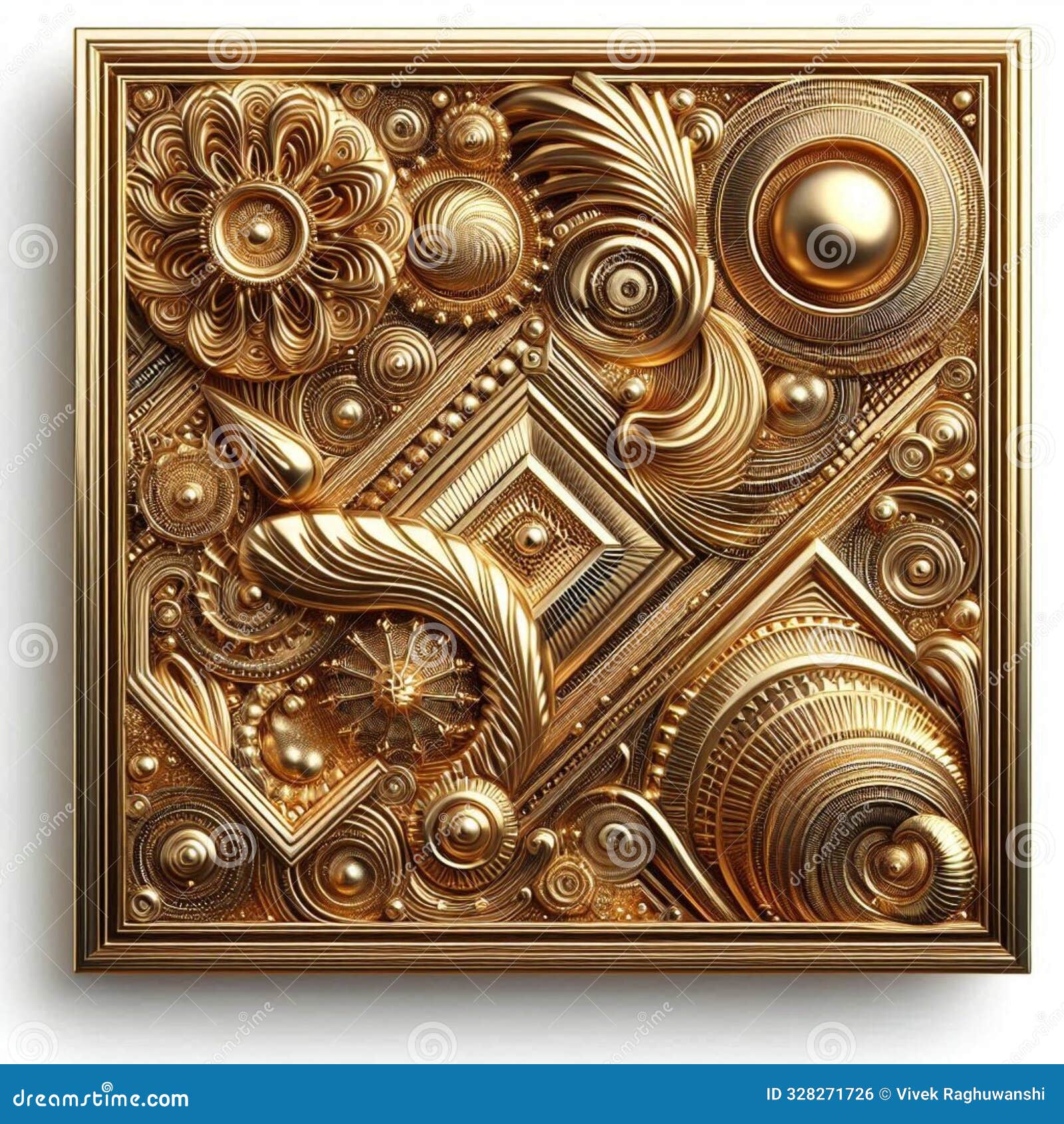 3D Golden Background Texture with Unique Design Stock Illustration ...