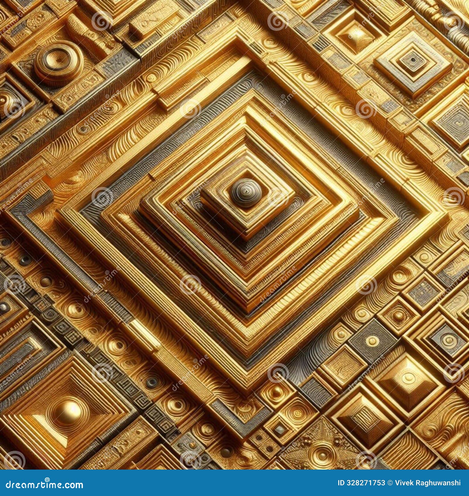 3D Golden Background Texture with Unique Design Stock Illustration ...