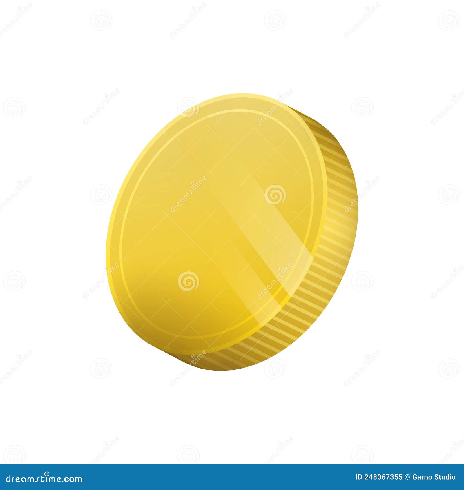 3D Golden Coin Isolated on White Background Stock Vector - Illustration ...