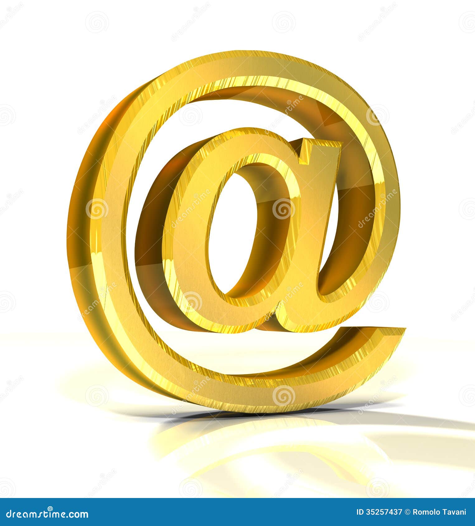 3d golden e-mail symbol stock illustration. Illustration of browser ...