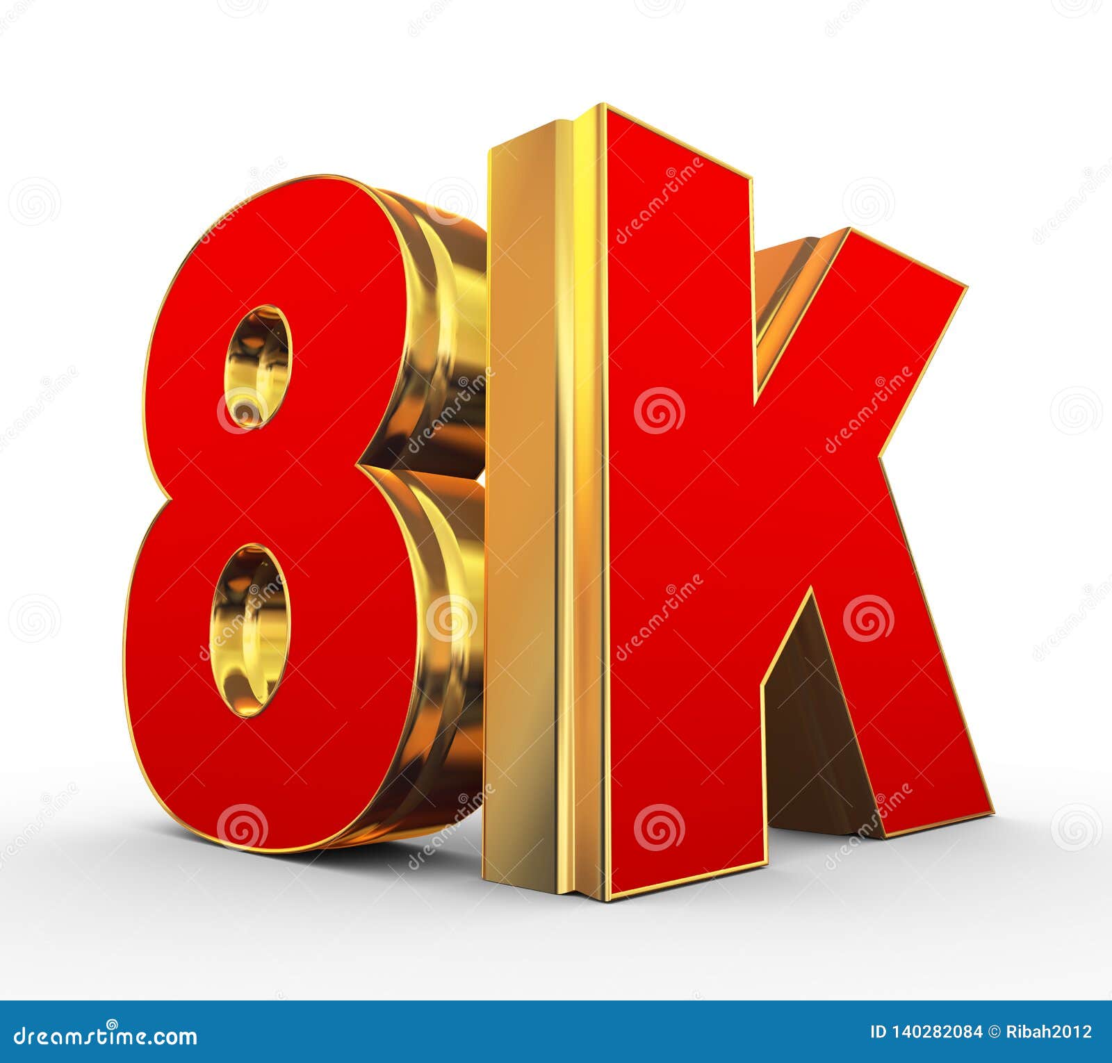 3d golden 8k ultra text stock illustration. Illustration of plasma ...