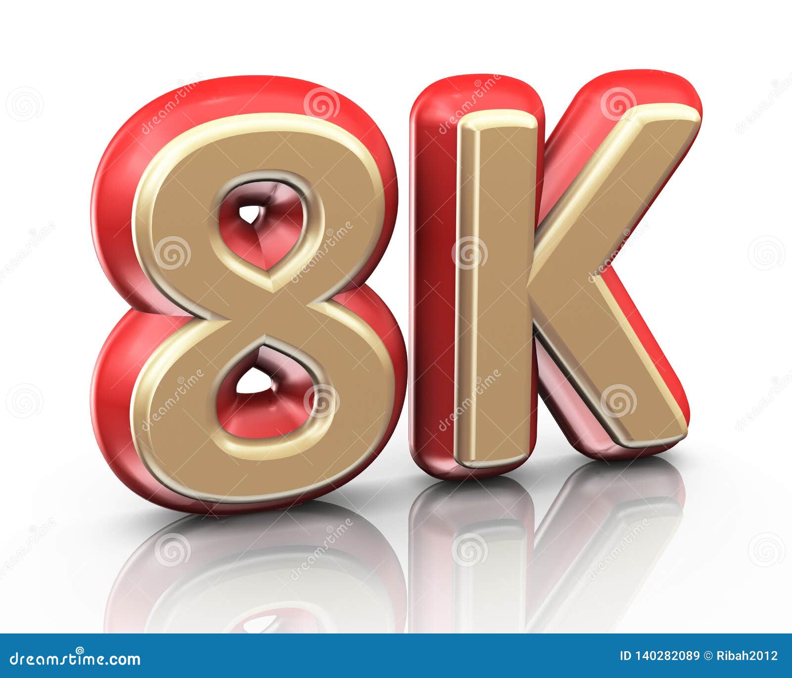 3d golden 8k ultra text stock illustration. Illustration of electronics ...