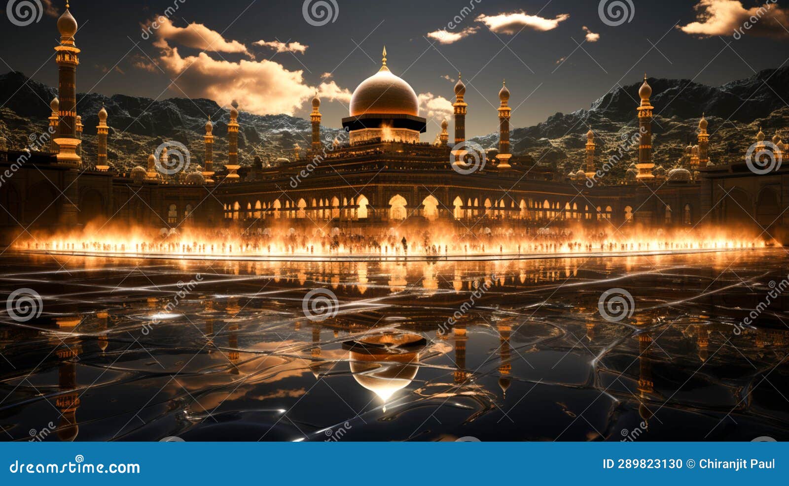 3D Golden Kaaba, Eid-al-Adha Stock Illustration - Illustration of ...