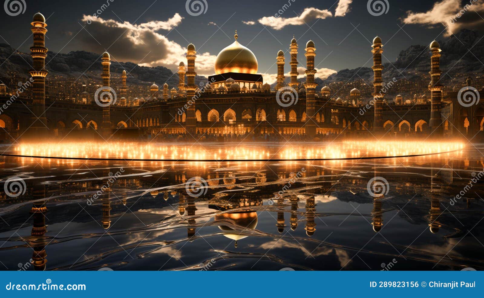 3D Golden Kaaba, Eid-al-Adha Stock Illustration - Illustration of ...