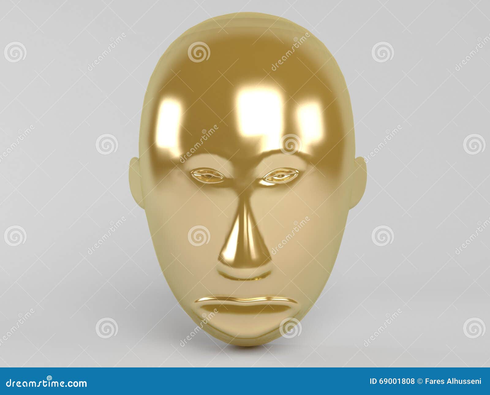 3d golden mask stock illustration. Illustration of rendering - 69001808