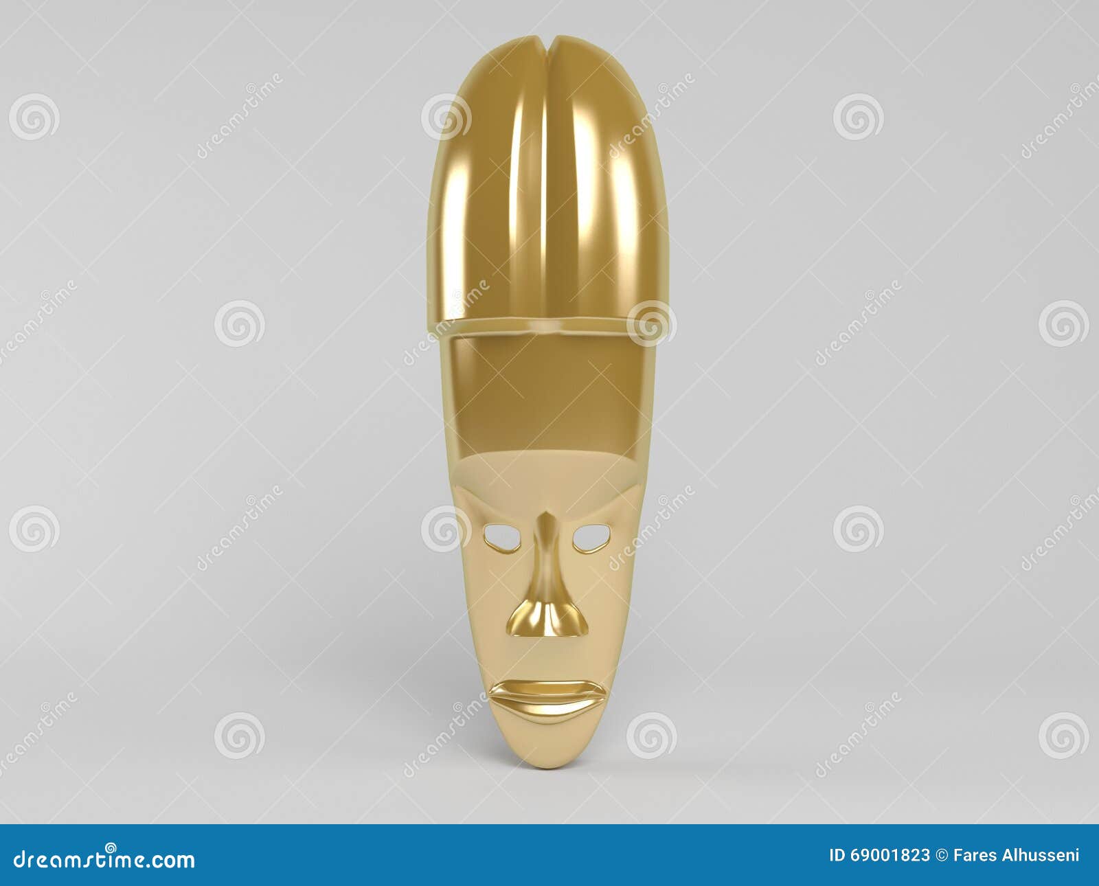 3d golden mask stock illustration. Illustration of mystery - 69001823