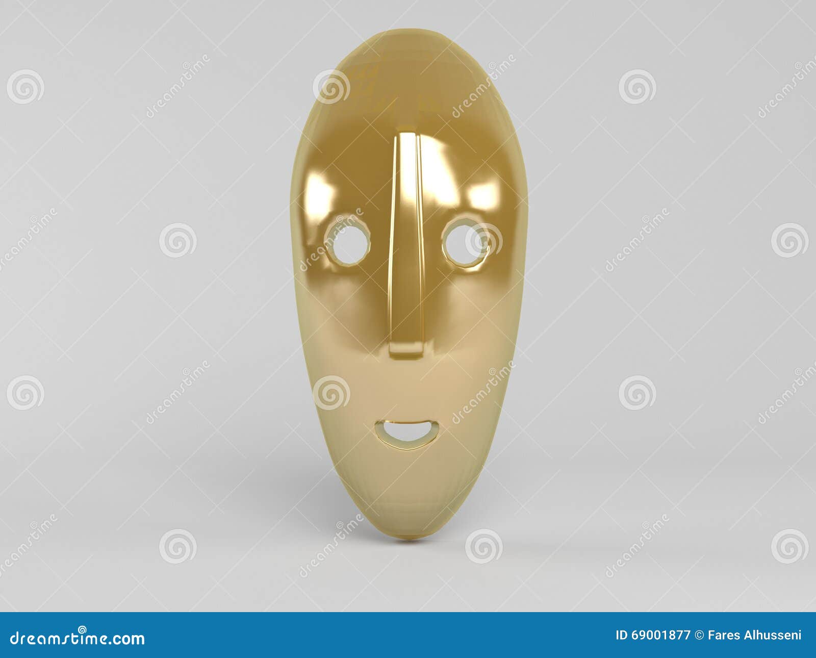 3d golden mask stock illustration. Illustration of fantasy - 69001877