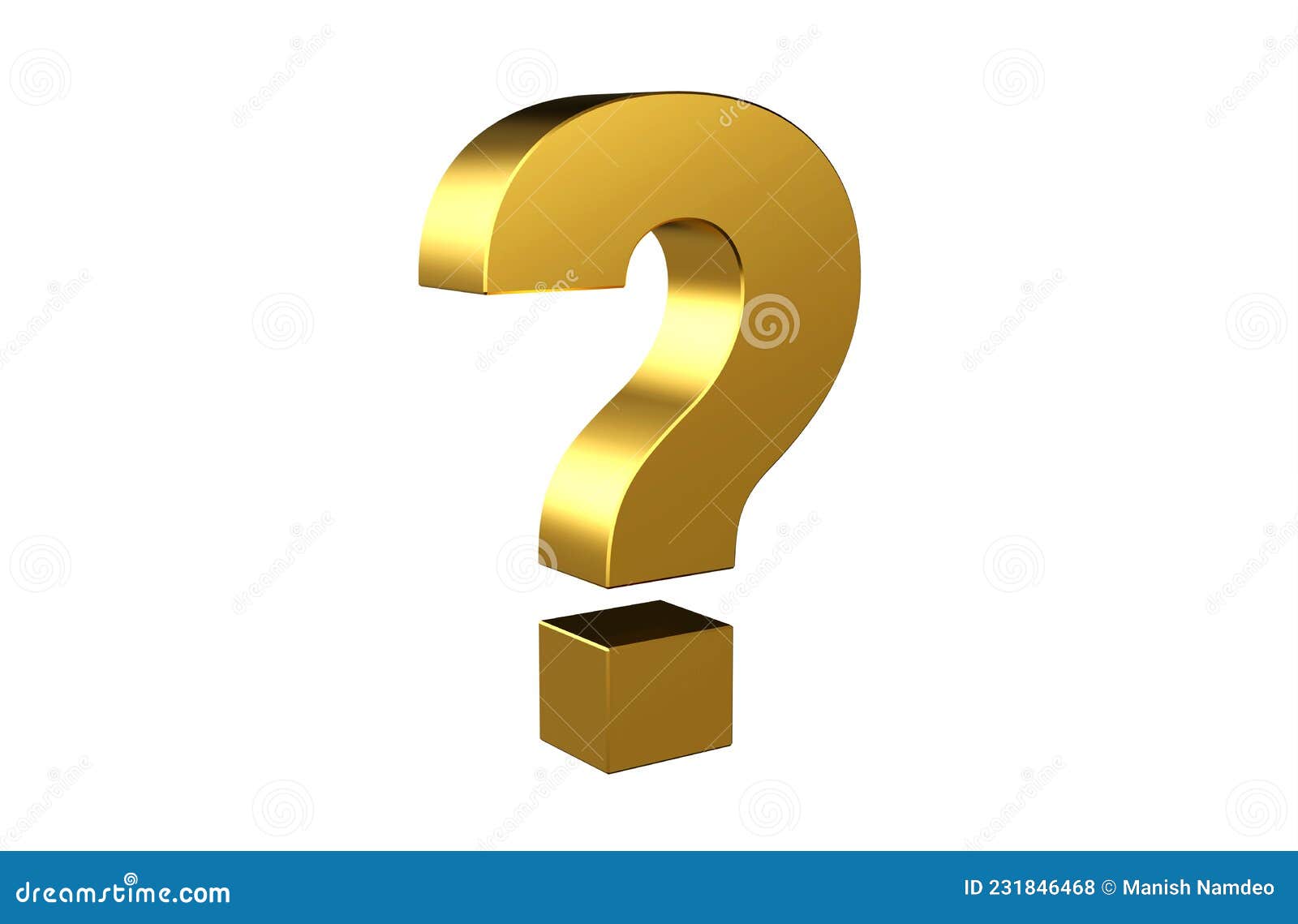 3d Golden Question Mark Sing On White Background Stock Photo ...