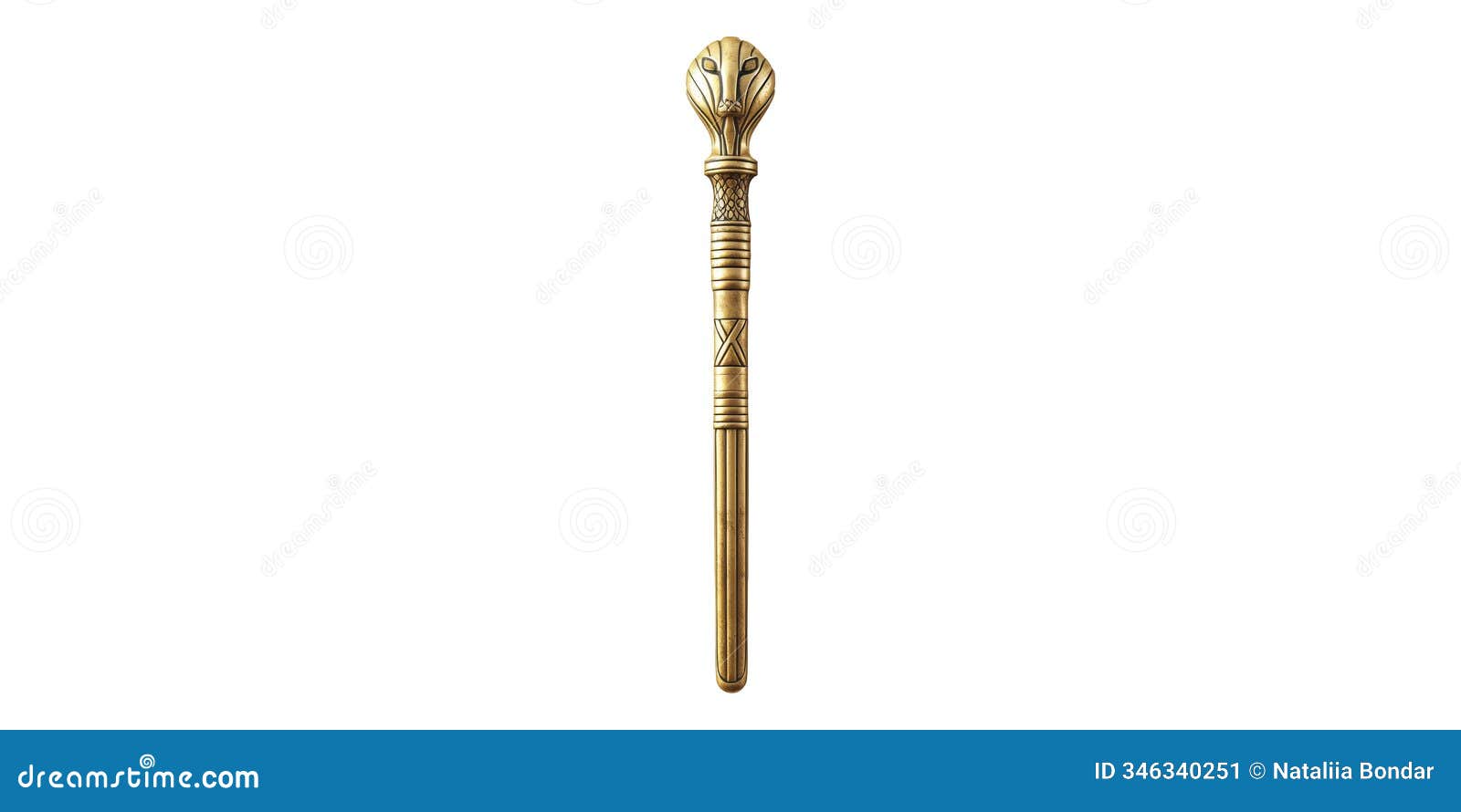 Golden Scepter For King Or Queen, Royal Wand. Vector Illustration ...