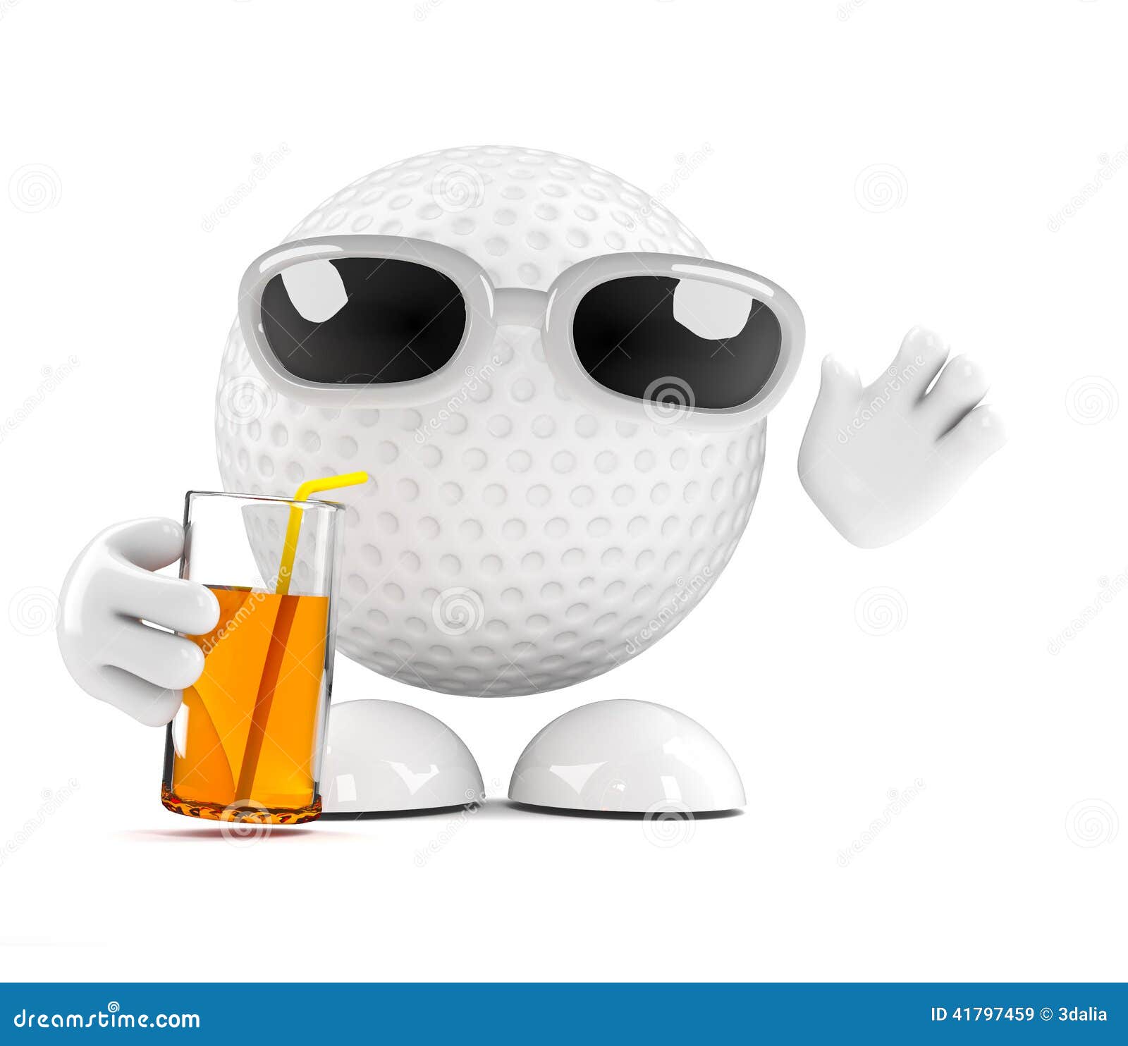 3d Golf ball at the party stock illustration. Illustration of stroke ...