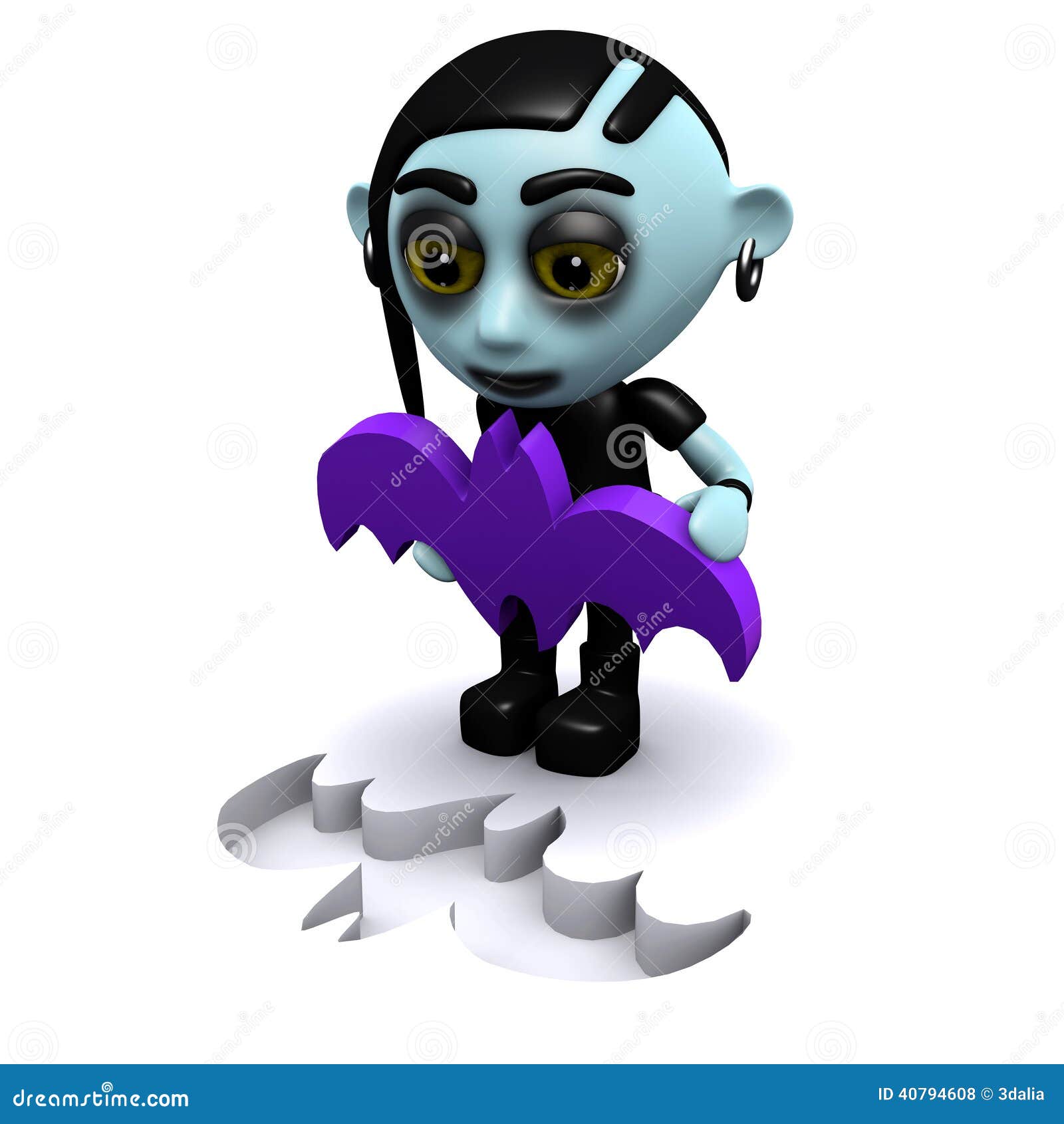 3d Goth puzzle stock illustration. Illustration of youth - 40794608