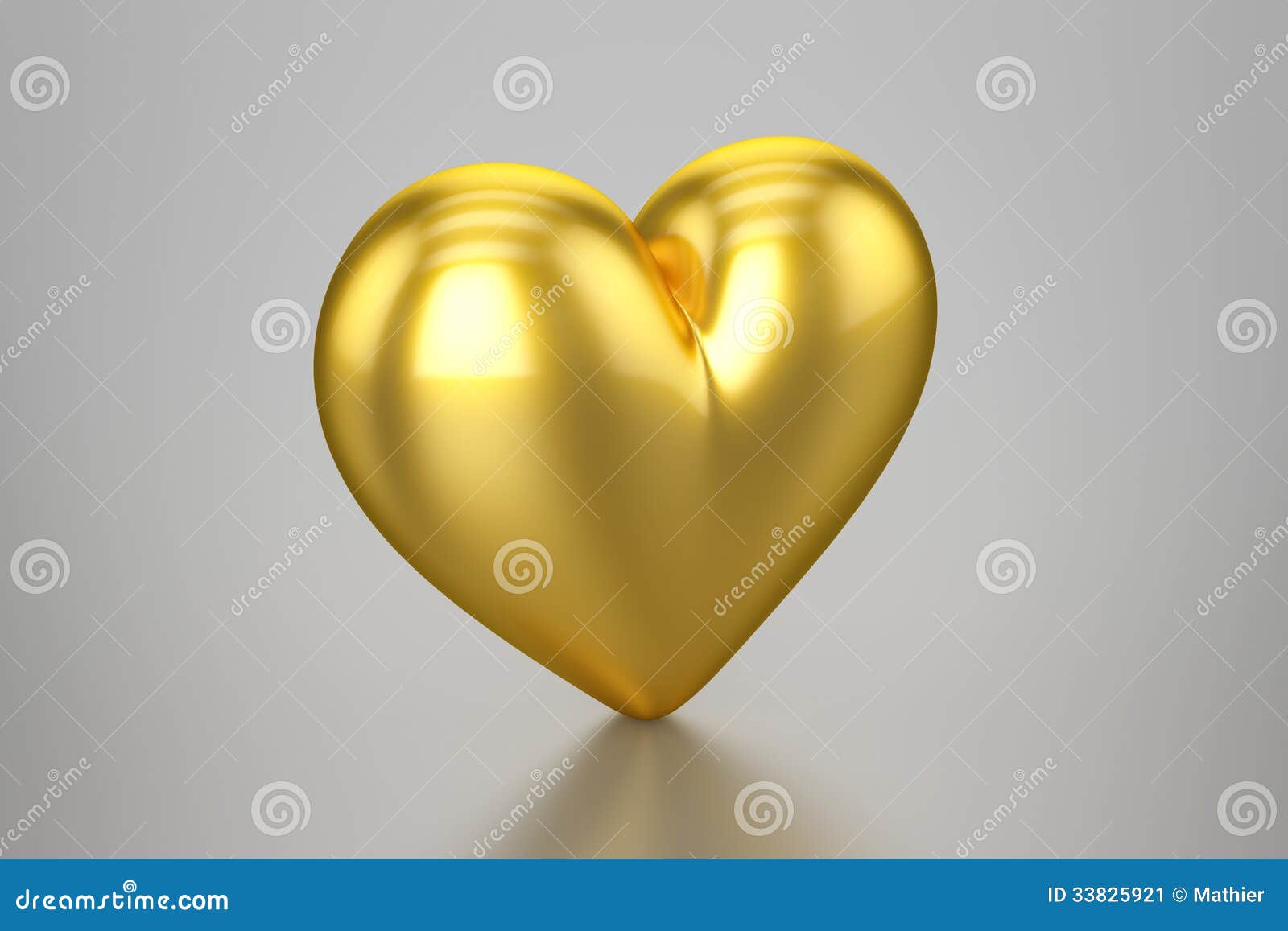 3D Gouden Hart stock illustratie. Illustration of paar - 33825921