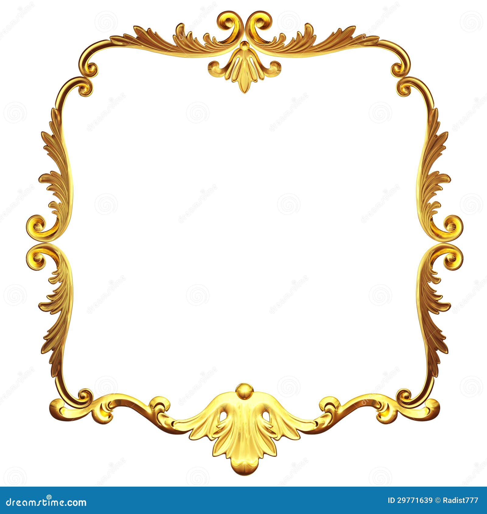 Het gouden kader stock illustratie. Illustration of kader - 29771639