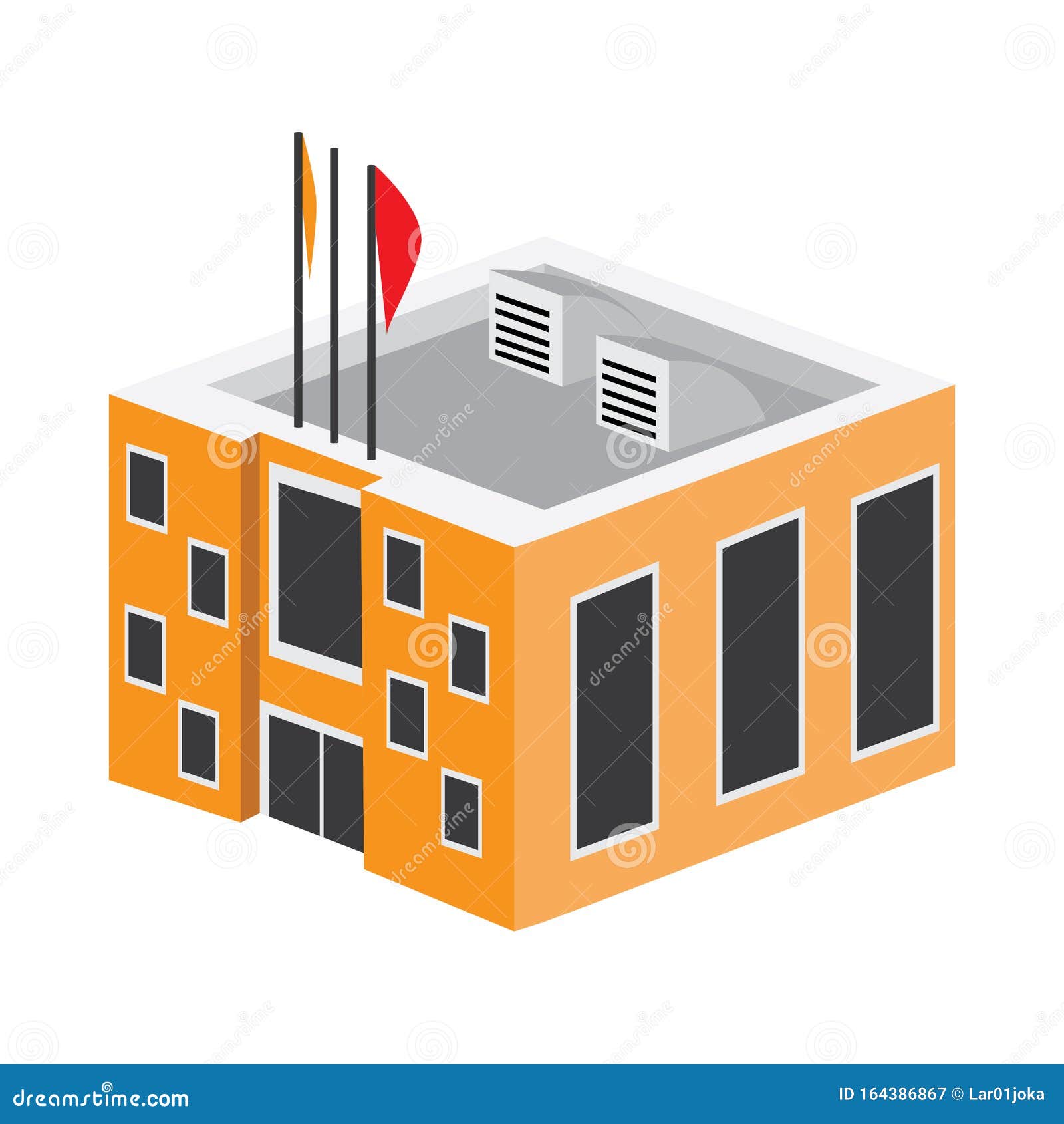 3D government building stock vector. Illustration of modern - 164386867