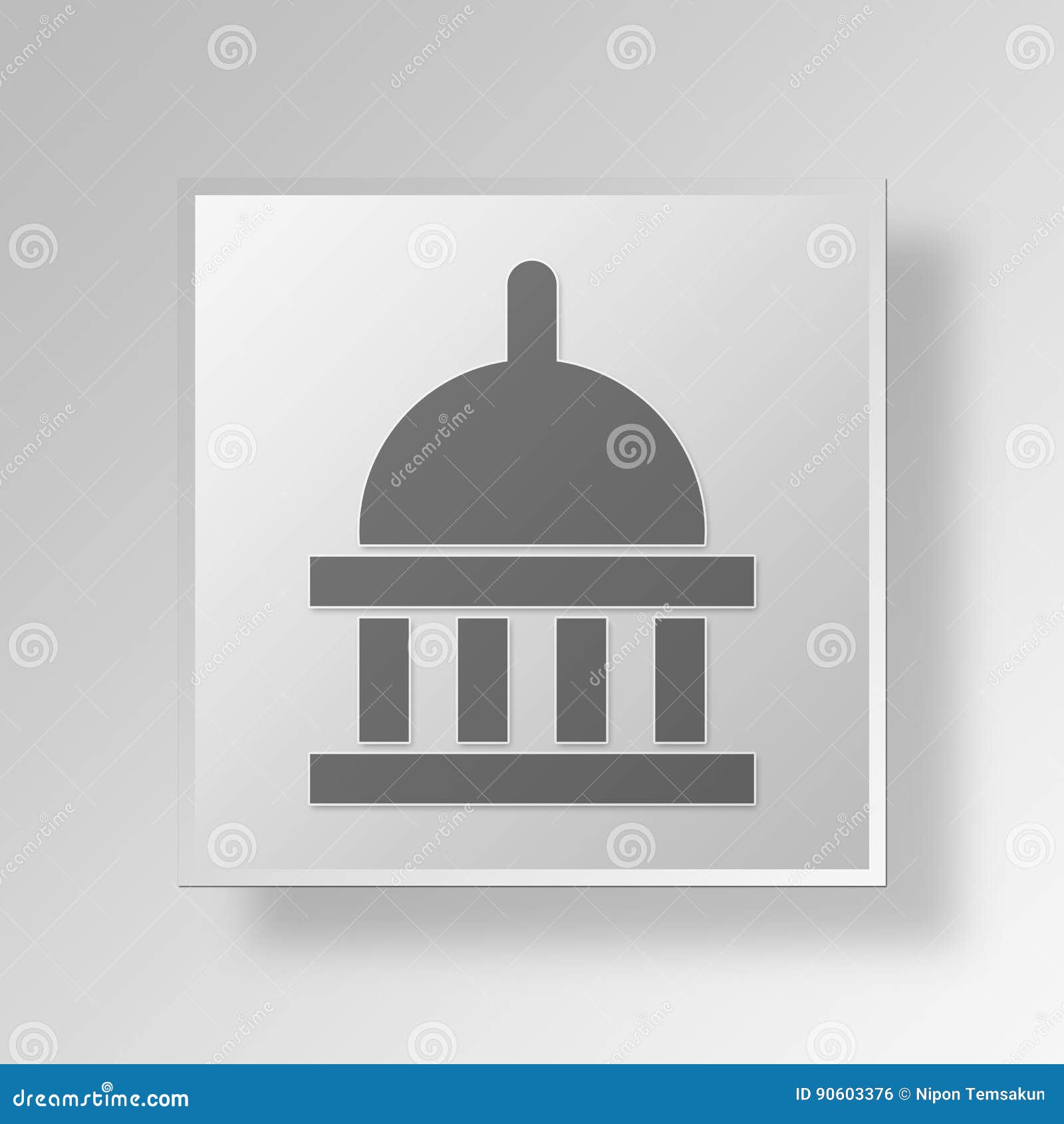 Government Icon. Trendy Flat Vector Government Icon On White Background ...