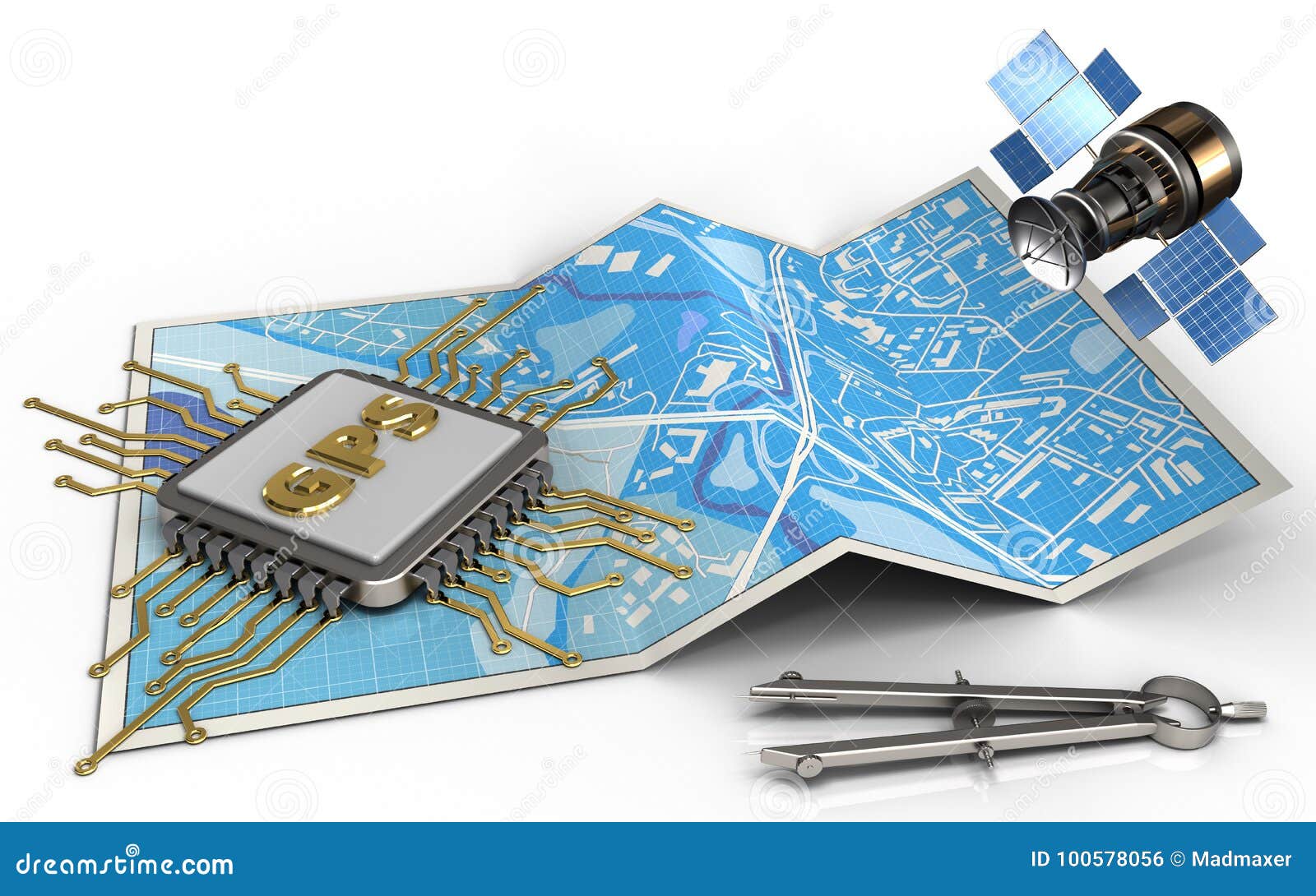 3d gps chip stock illustration. Illustration of sign - 100578056