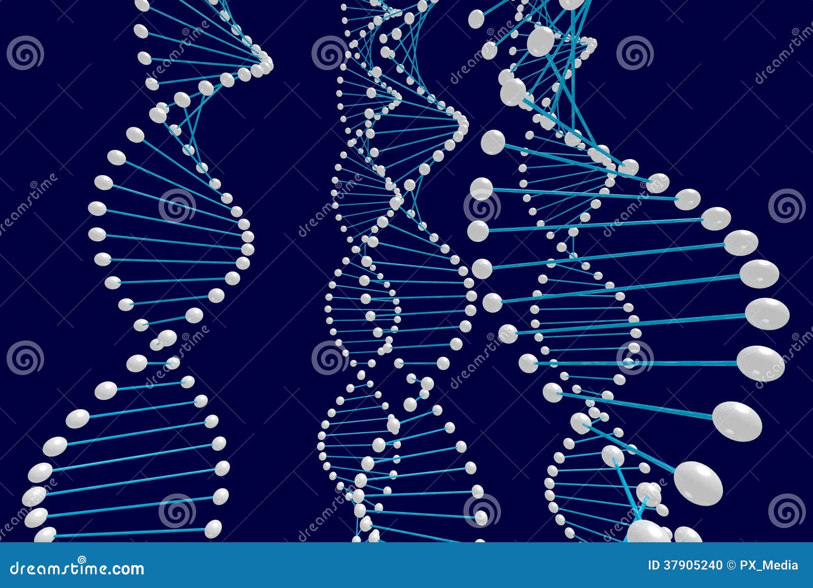 3D Gráficos, Cadenas De La DNA, Cromosomas Stock de ilustración ...