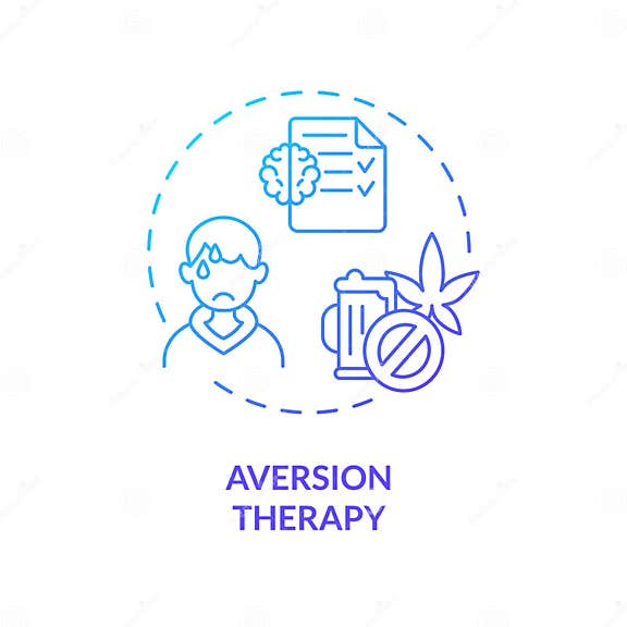 2D Aversion Therapy Gradient Line Icon Concept Stock Illustration - Illustration of icon ...