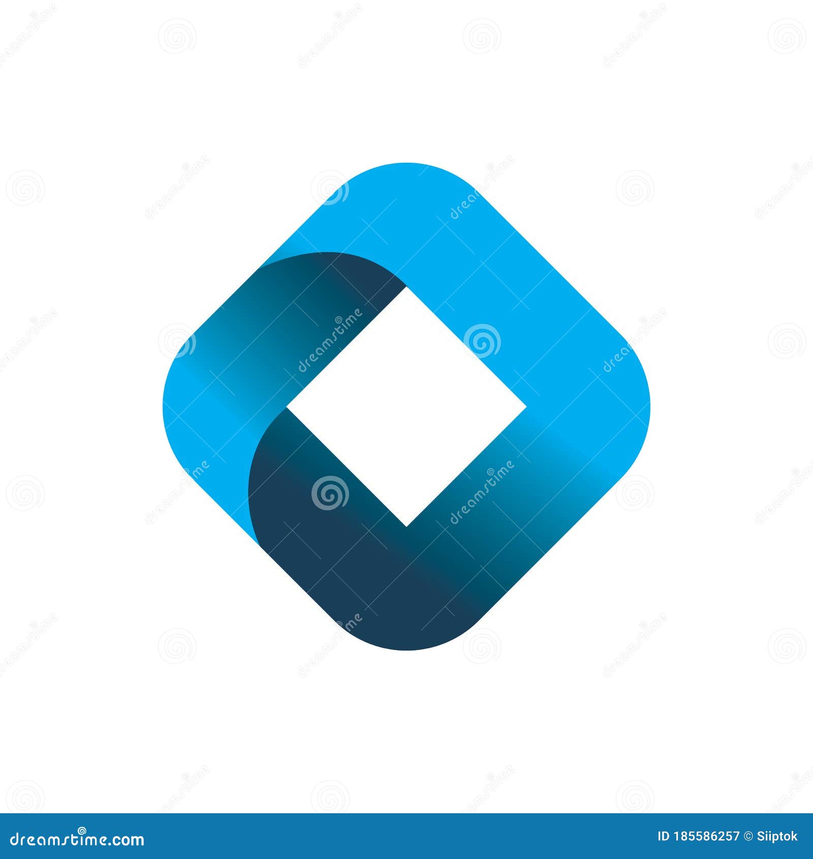 3d Gradient Blue Color Shape Diamond Logo Desugn Stock Illustration ...