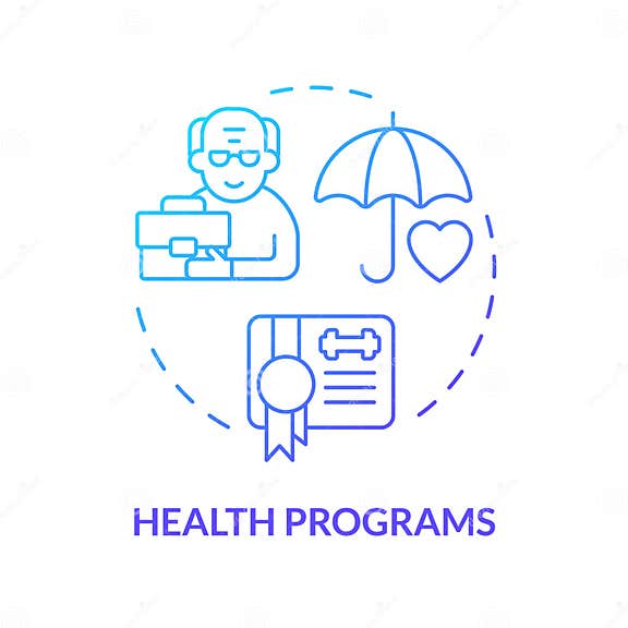 2D Gradient Health Programs Thin Line Concept Stock Vector ...