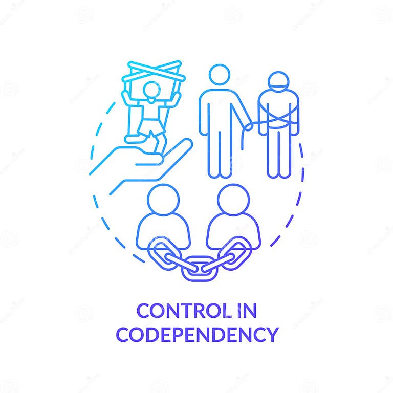 2D Gradient Icon Control in Dependency Concept Stock Vector ...
