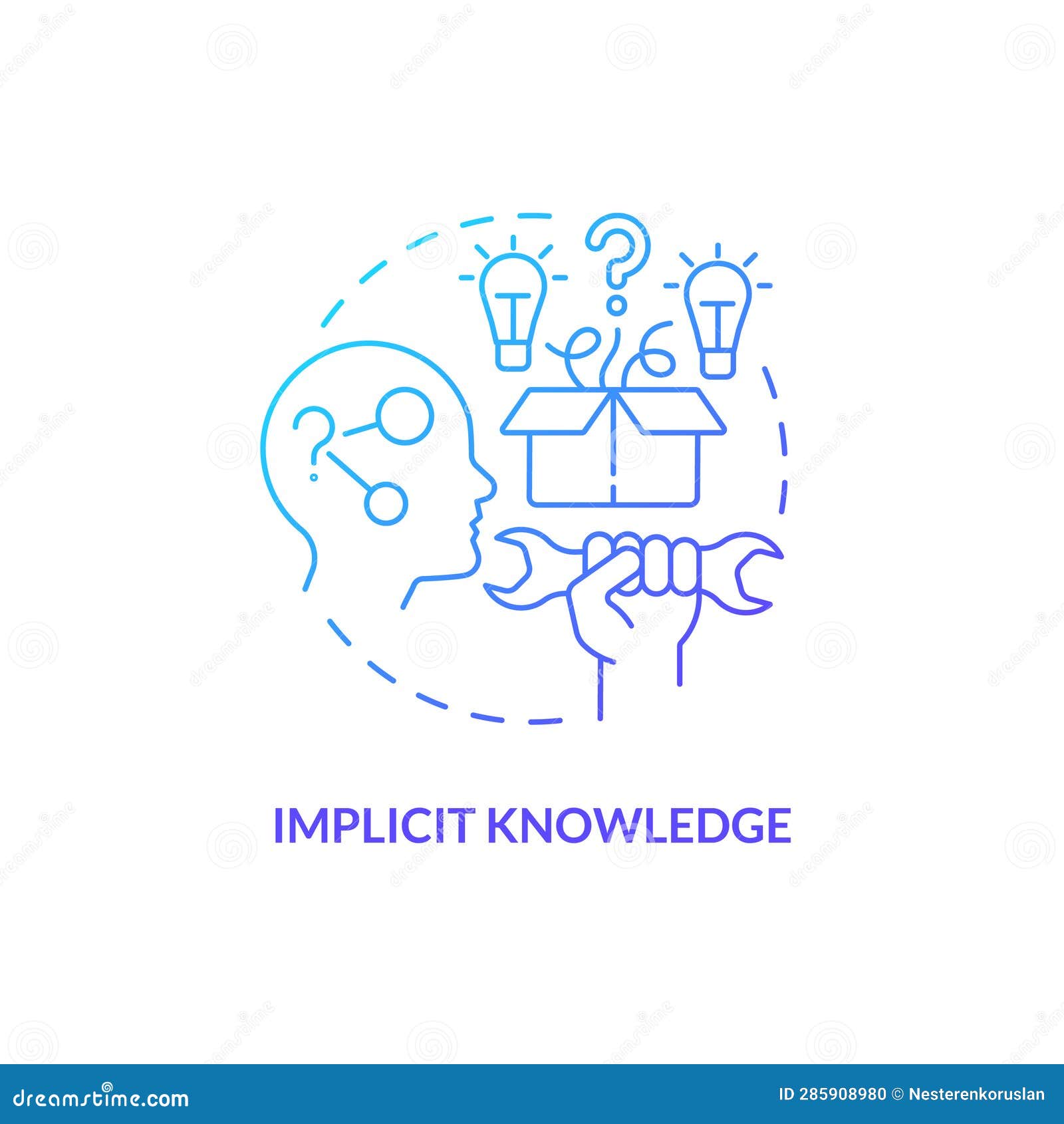 2D Gradient Implicit Knowledge Linear Icon Concept Stock Vector ... 2D Gradient Implicit Knowledge Linear Icon Concept Stock Vector ...