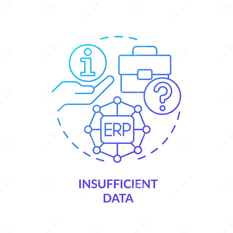 2D Gradient Insufficient Data Line Icon Concept Stock Vector ...