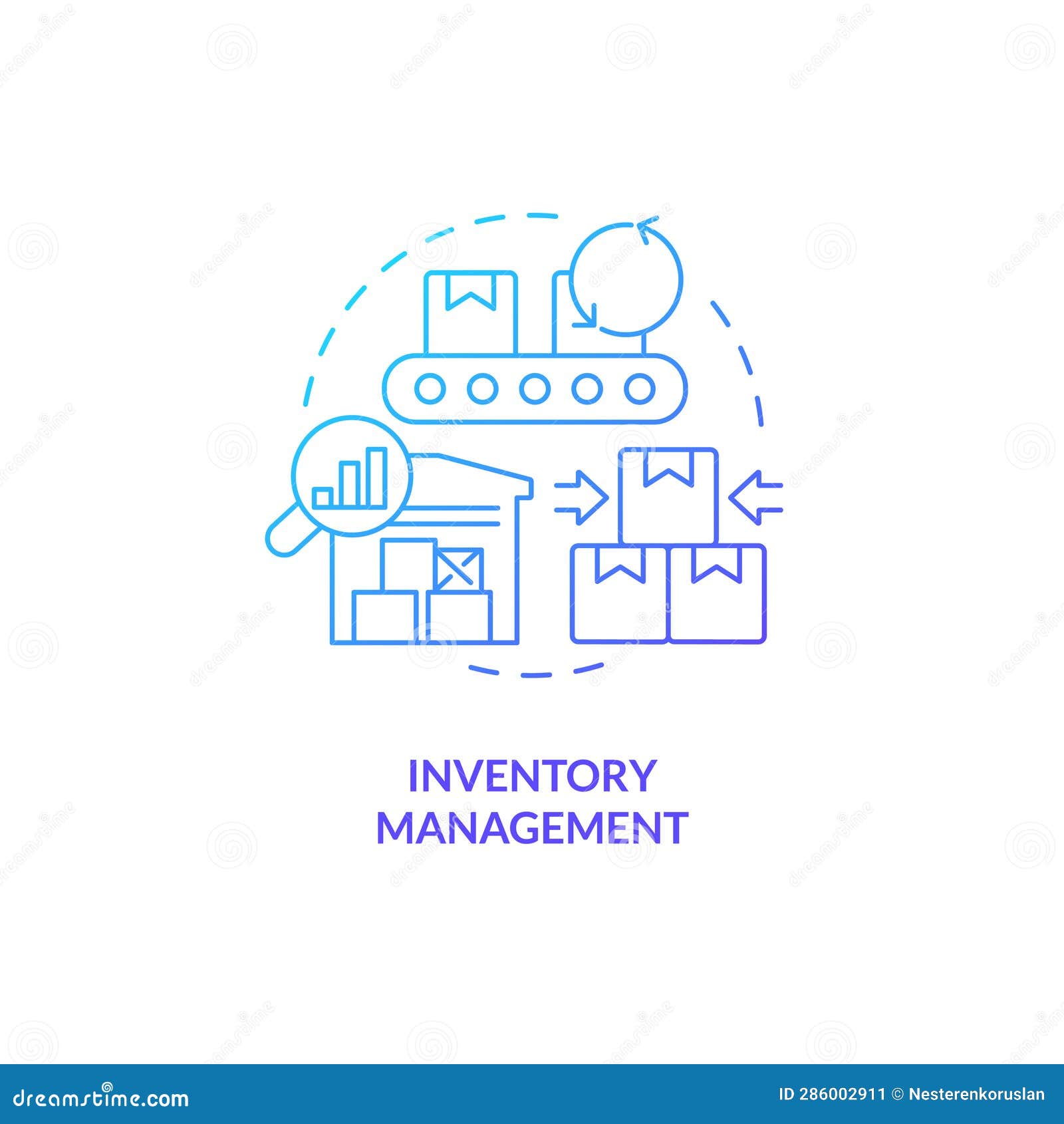 2D Gradient Inventory Management Line Icon Concept Stock Illustration ... 2D Gradient Inventory Management Line Icon Concept Stock Illustration ...