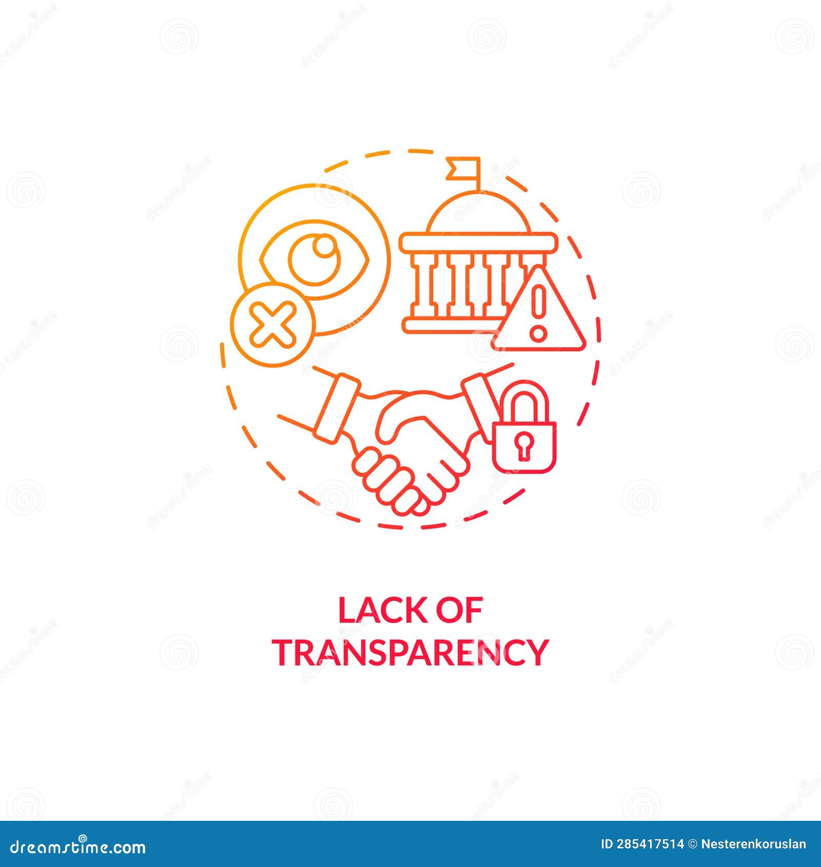 2D Gradient Lack of Transparency Icon Concept Stock Vector - Illustration of icon, linear: 285417514