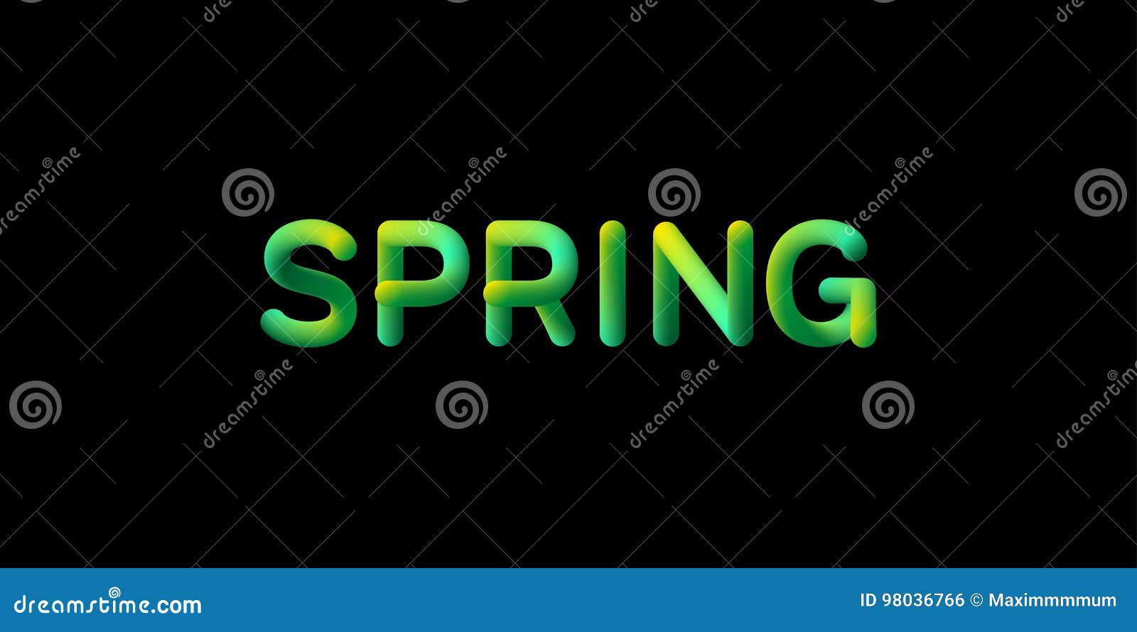 3d Gradient Spring Season Sign Stock Vector - Illustration of fluid ...