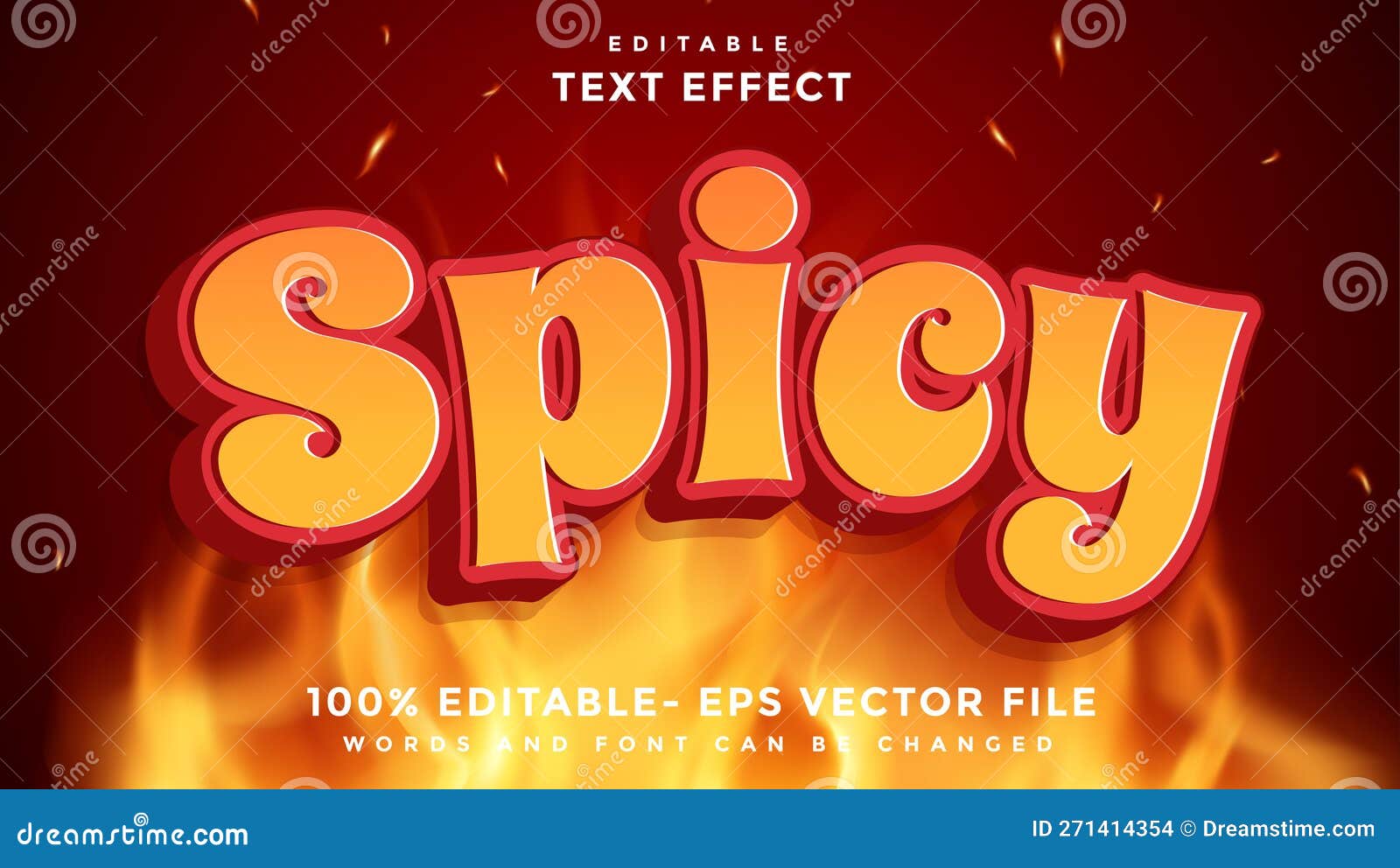 3d Gradient Spicy Editable Text Effect Design, Effect Saved in Graphic ...