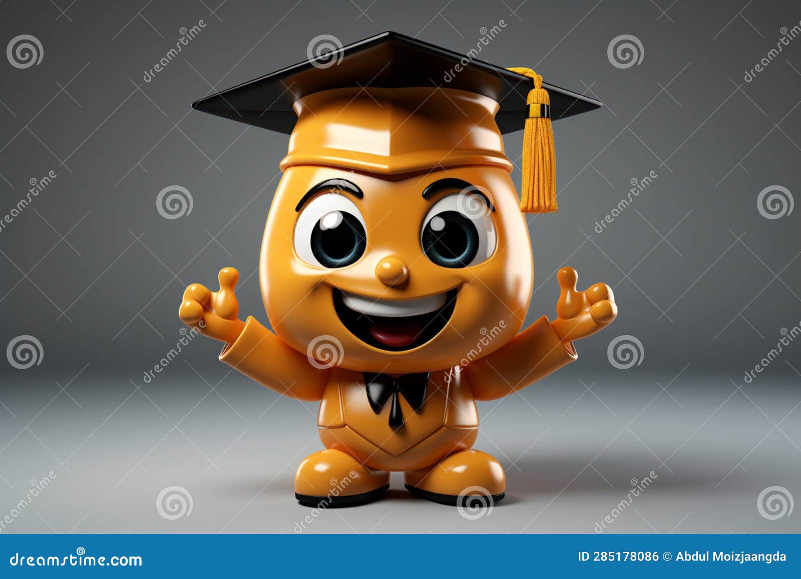 3d Graduation Emoji With Graduation Cap And Diploma. Royalty-Free ...