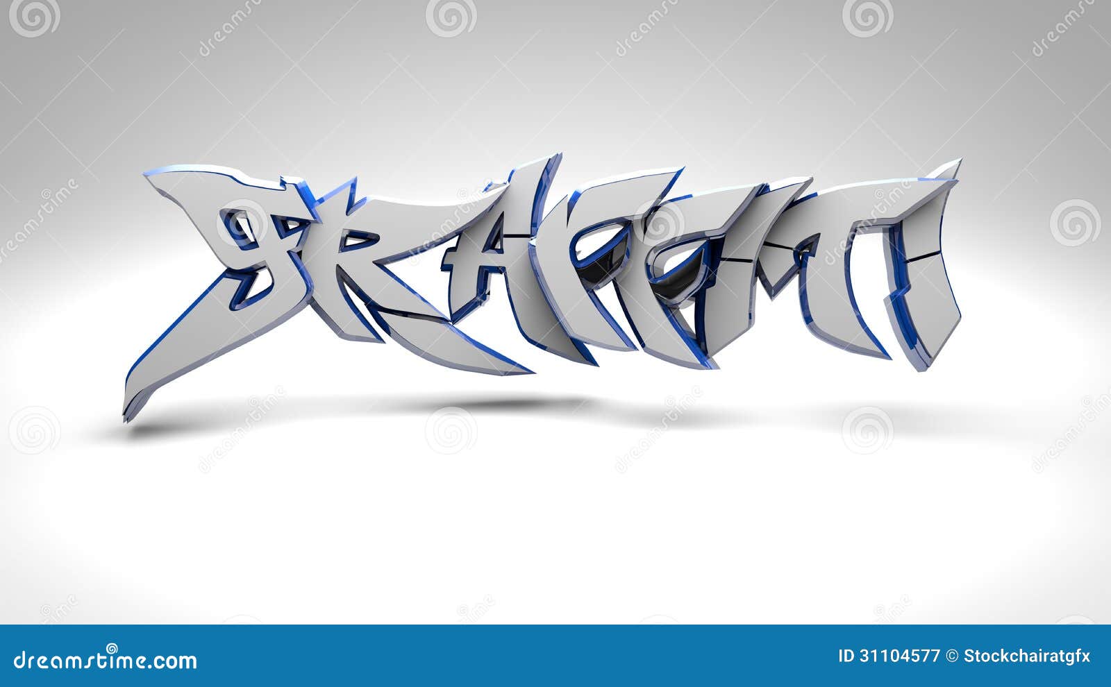3D graffiti stock illustration. Illustration of object - 31104577