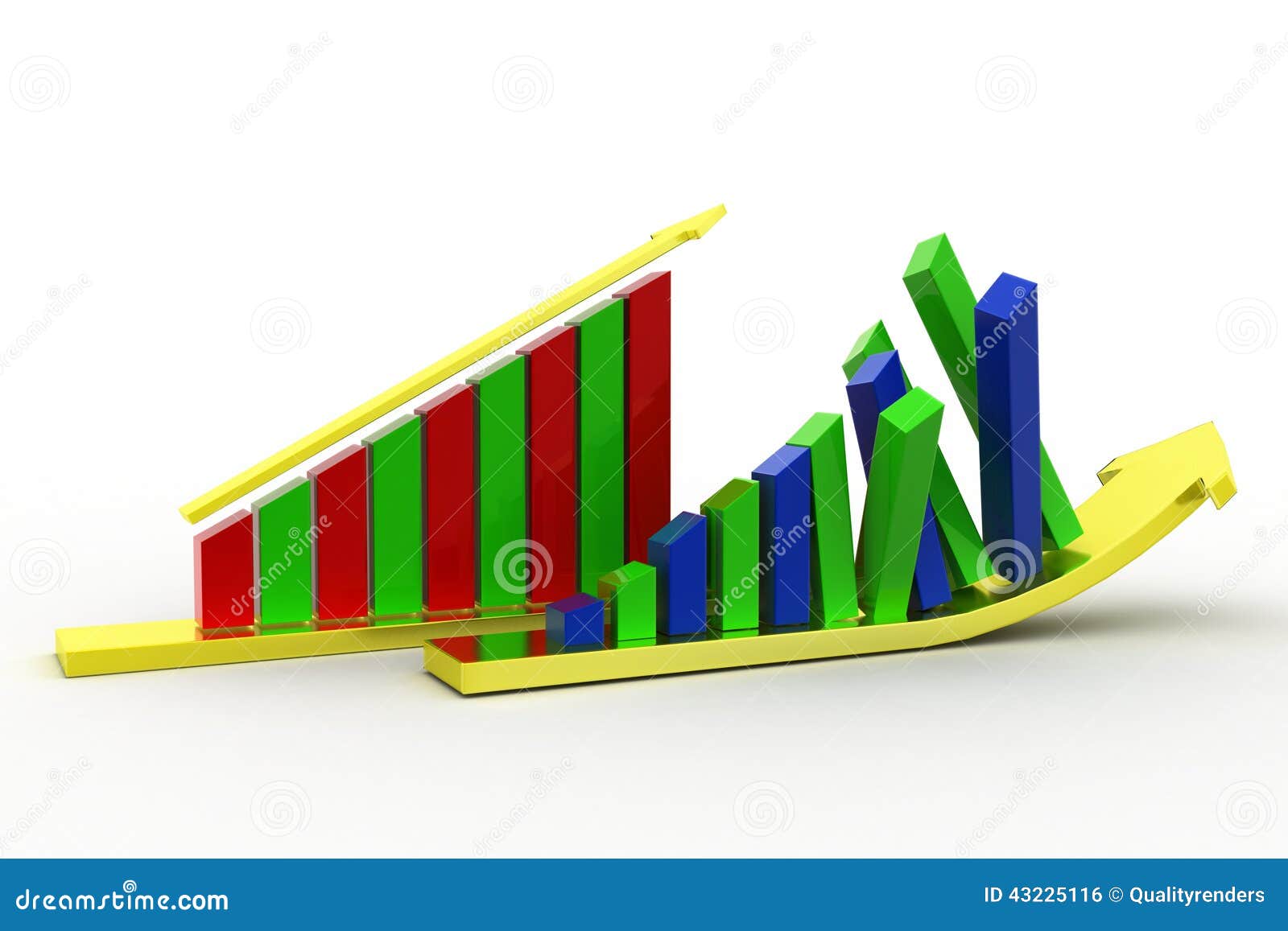 3d graph- arrow stock illustration. Illustration of growth - 43225116