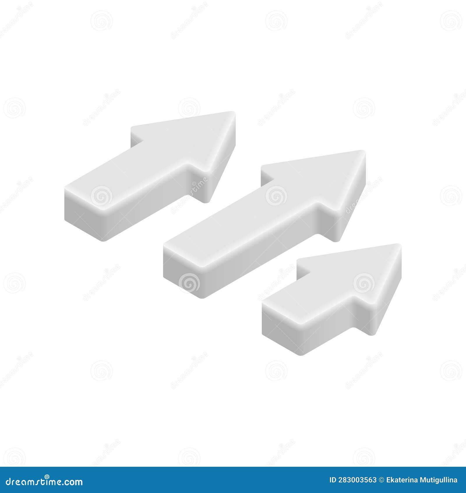 3D Graph Arrows Icon. Vector Isometric Data Visualization Element. 3 ...