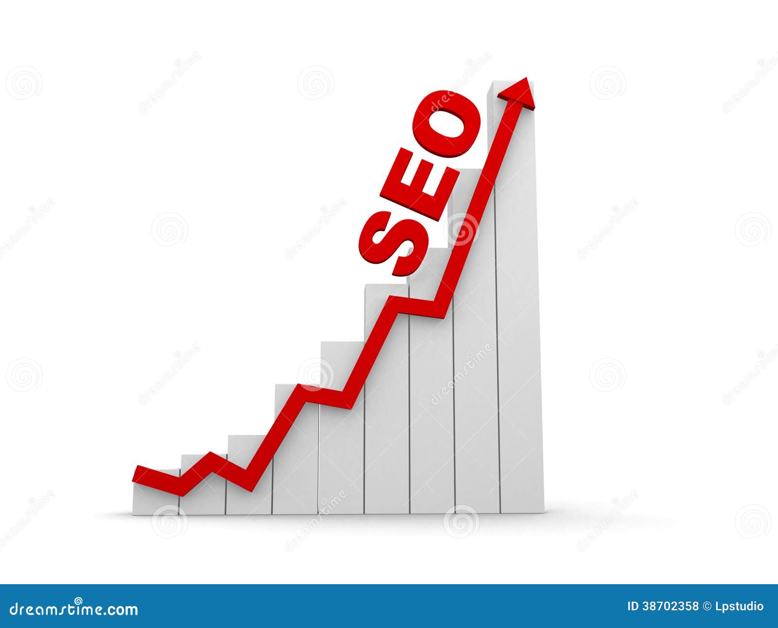 3d graph. SEO concept stock illustration. Illustration of strategy ...