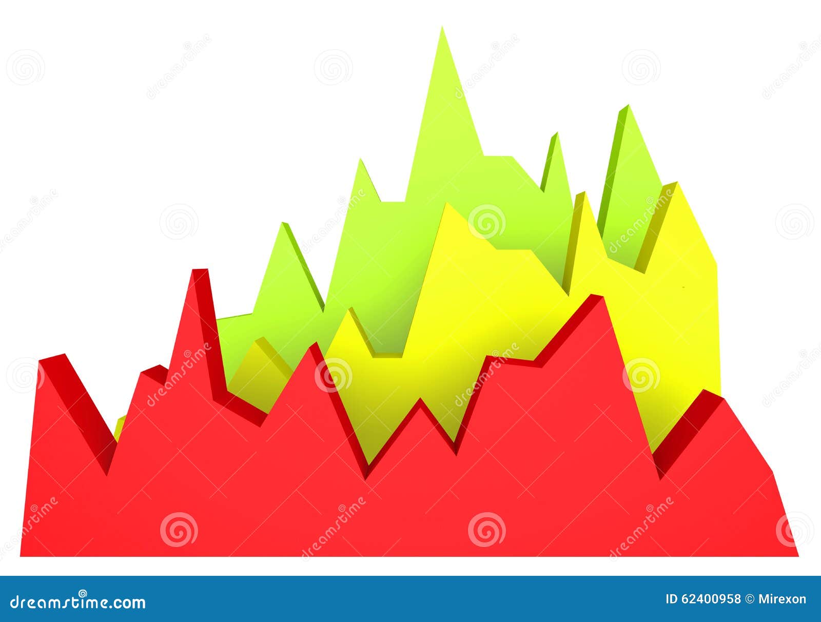 3d Graph On White Background Stock Illustration - Illustration of ...