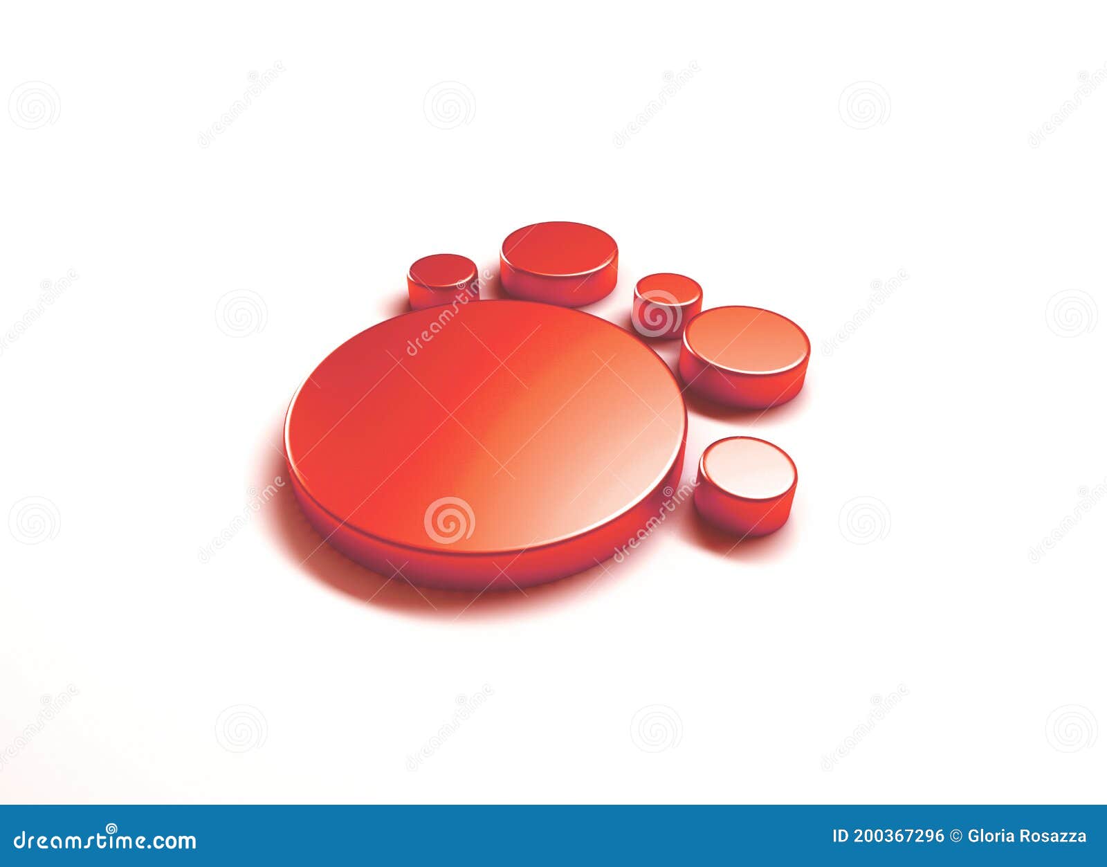 3D Graphic Abstract Red Circles Image Design Stock Photo - Image of ...