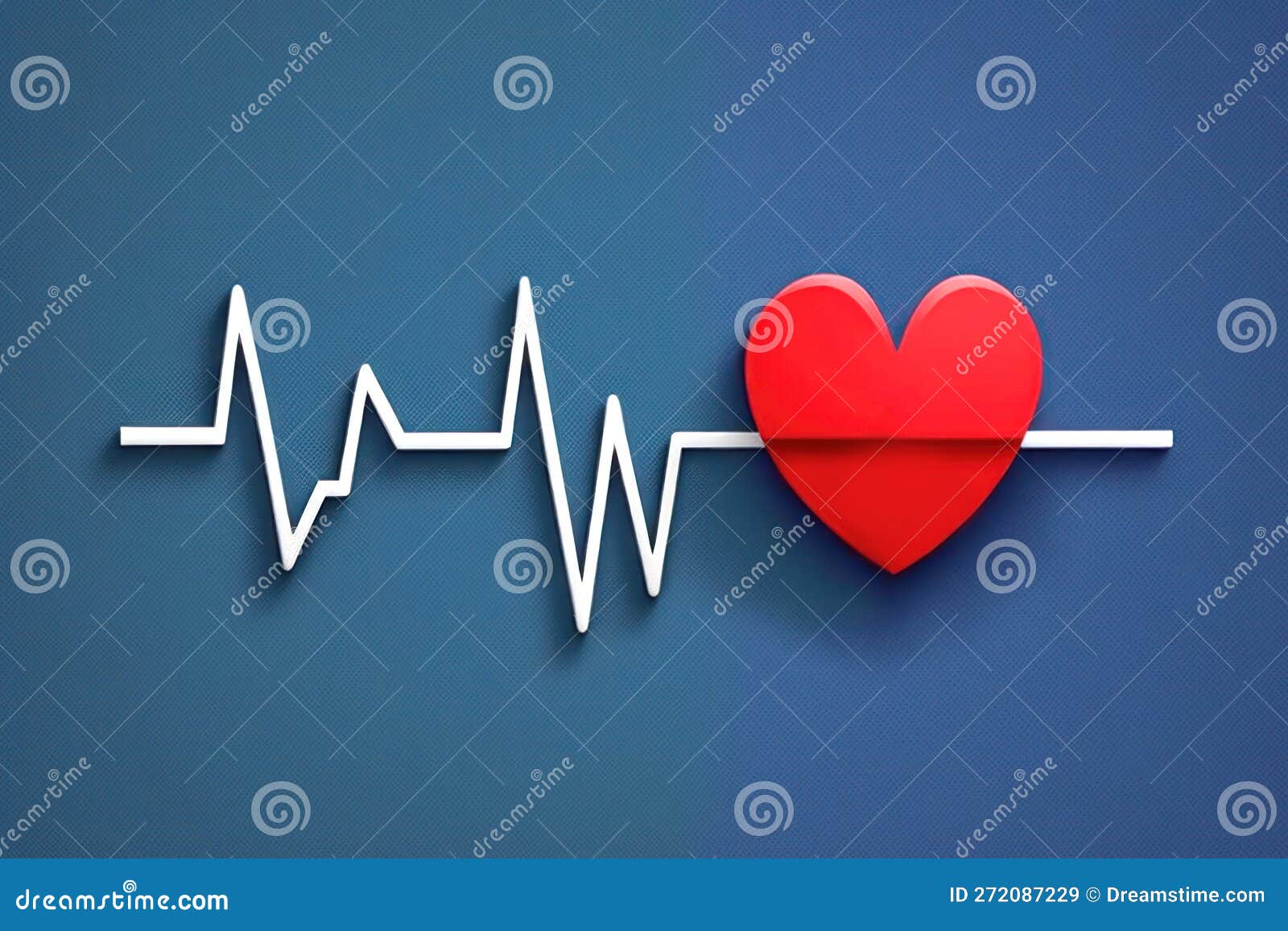 3D Graphic Cardiogram. Heart Pulse with Line Chart on Clear Background ...