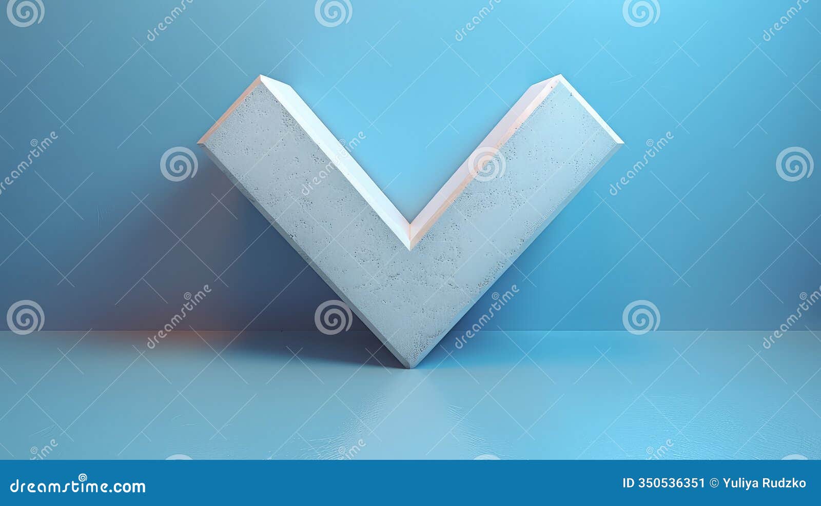 3D Graphic Illustration of a Green Tick Symbol, High Quality Render for ...