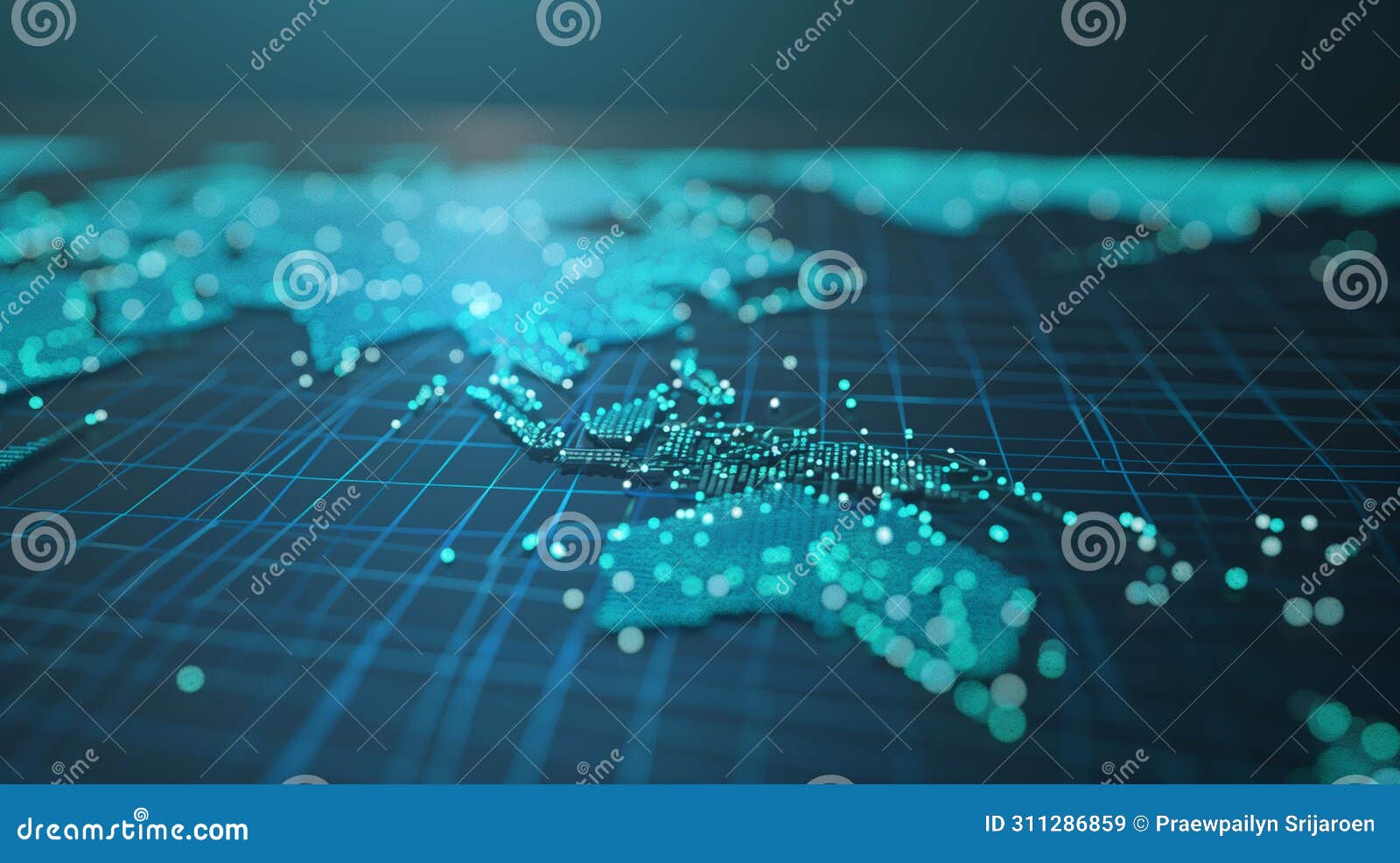 A 3D Graphical Representation Of A Global E-commerce Analytics Map ...