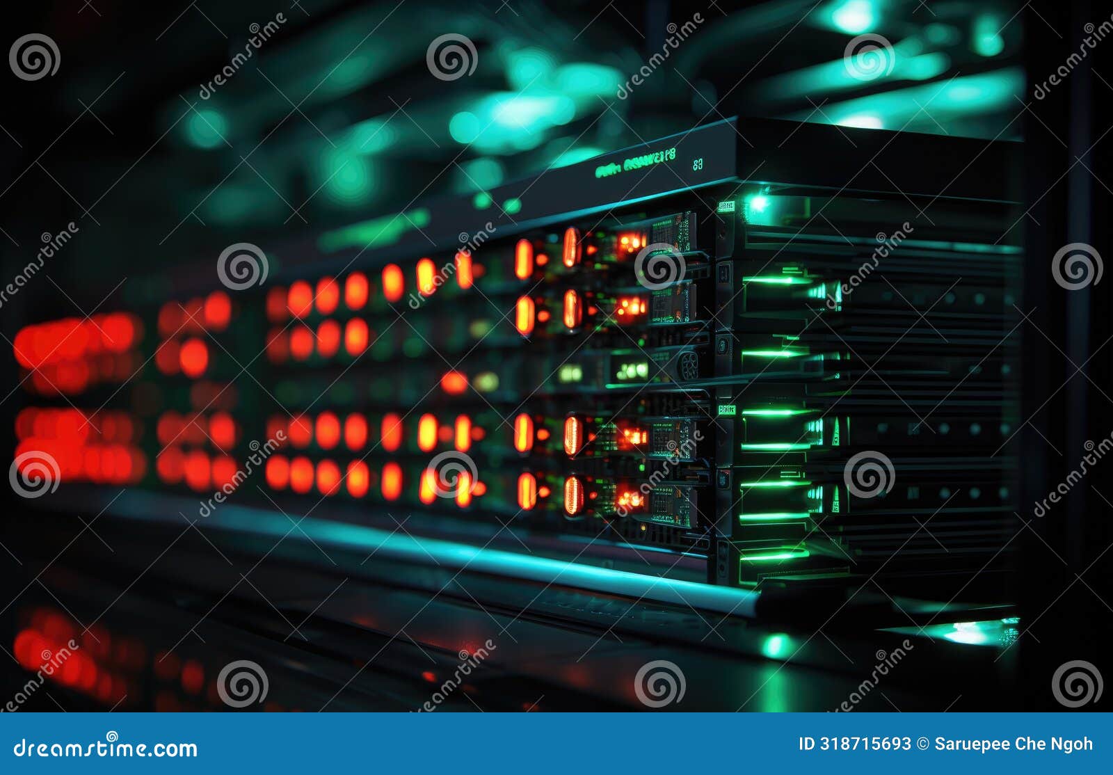 3D Graphics Concept, Big Data Center, Activates Servers, Information ...