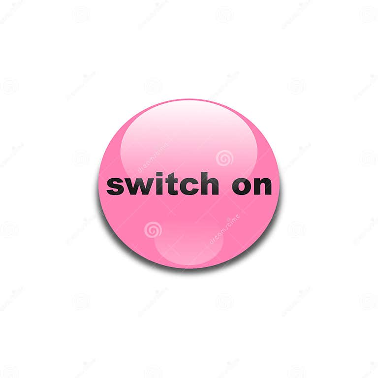 3d Graphics Pink Switch Button Stock Illustration - Illustration of ...