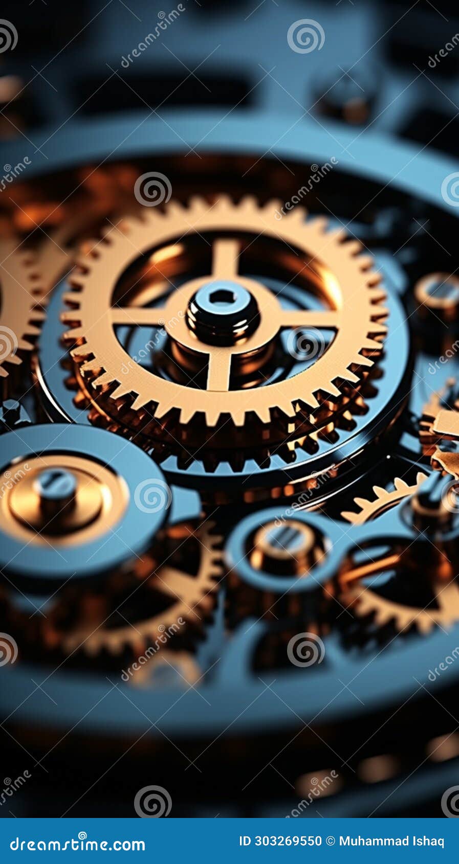 3d Graphics Style of Mechanical Gears in Motion, Engineering ...