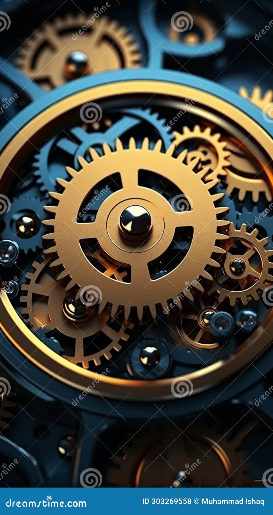 3d Graphics Style of Mechanical Gears in Motion, Engineering ...